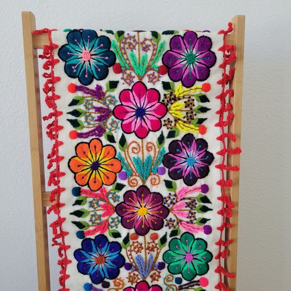 Hand Crafted | Accents | Embroidery Floral Peruvian Handwoven Table ...